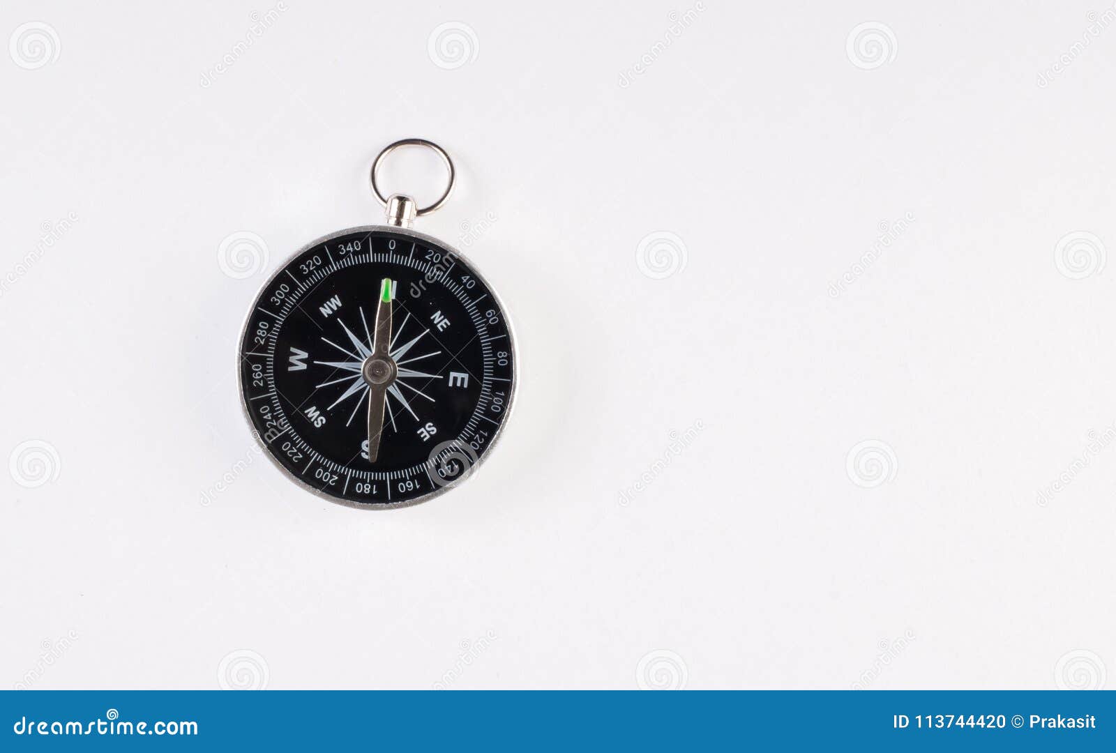 Frontal View of Compass Isolated on White Background. Stock Photo ...