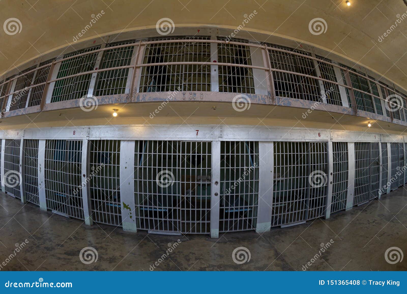 Frontal View of Prison Cells Stock Photo - Image of fisheye, dangerous ...
