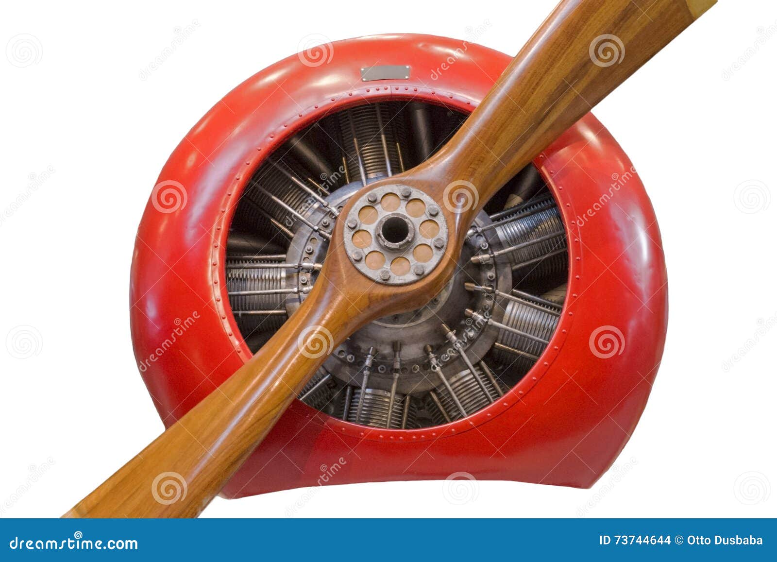 Frontal View of Radial Aircraft Engine Stock Photo - Image of ...