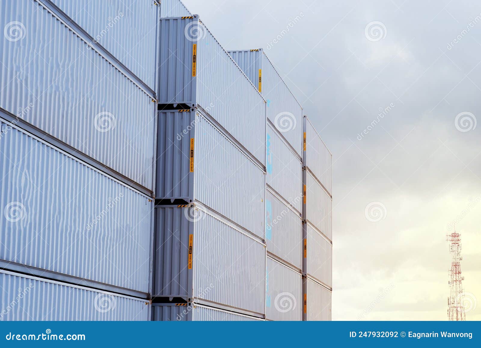 A Stack Of Sea Containers Royalty-Free Stock Image | CartoonDealer.com ...