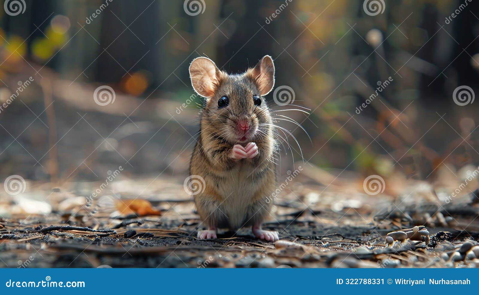 Frontal View of Standing Mouse. Generative Ai Stock Illustration ...