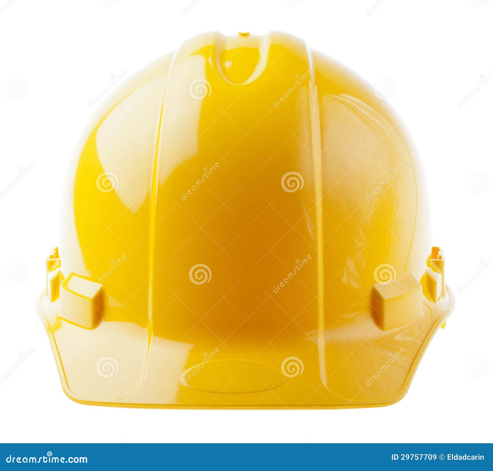 Isolated Hard Hat - Frontal Yellow Stock Image - Image of single ...