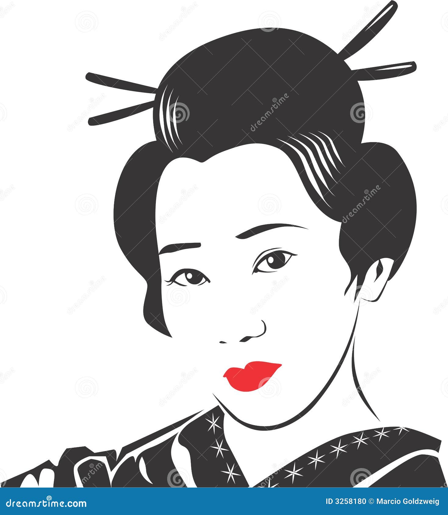 Fronte 10 della geisha illustrazione vettoriale. Illustrazione di ...