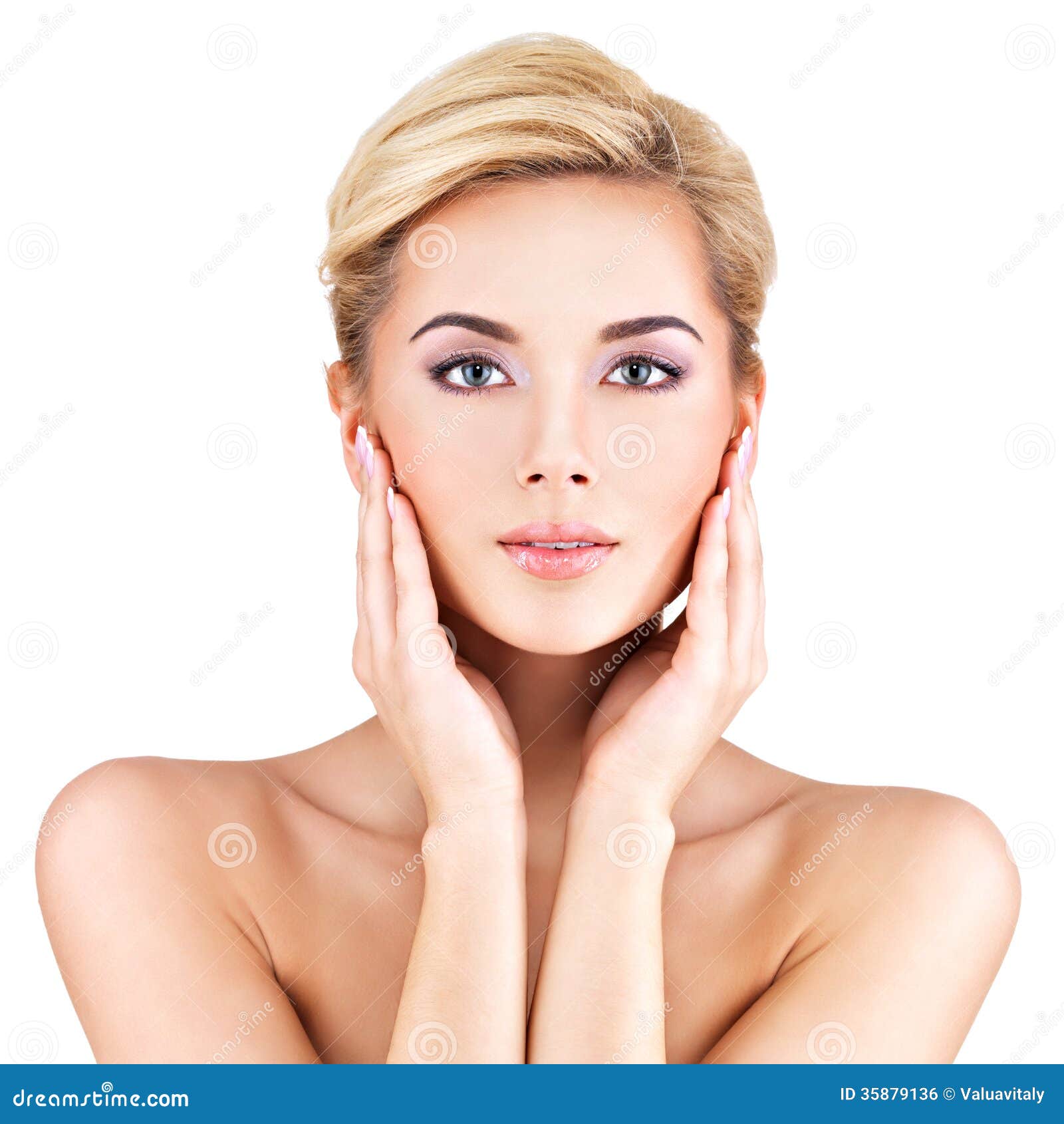 Fronte Di Bellezza Di Giovane Bella Donna Fotografia Stock - Immagine ...