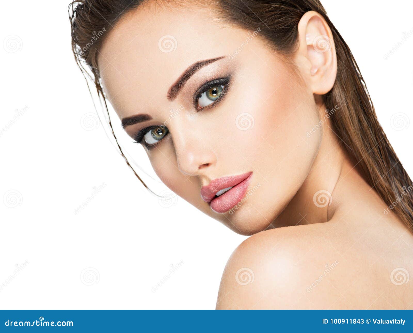 Fronte Di Bellezza Di Giovane Bella Donna Immagine Stock - Immagine di ...