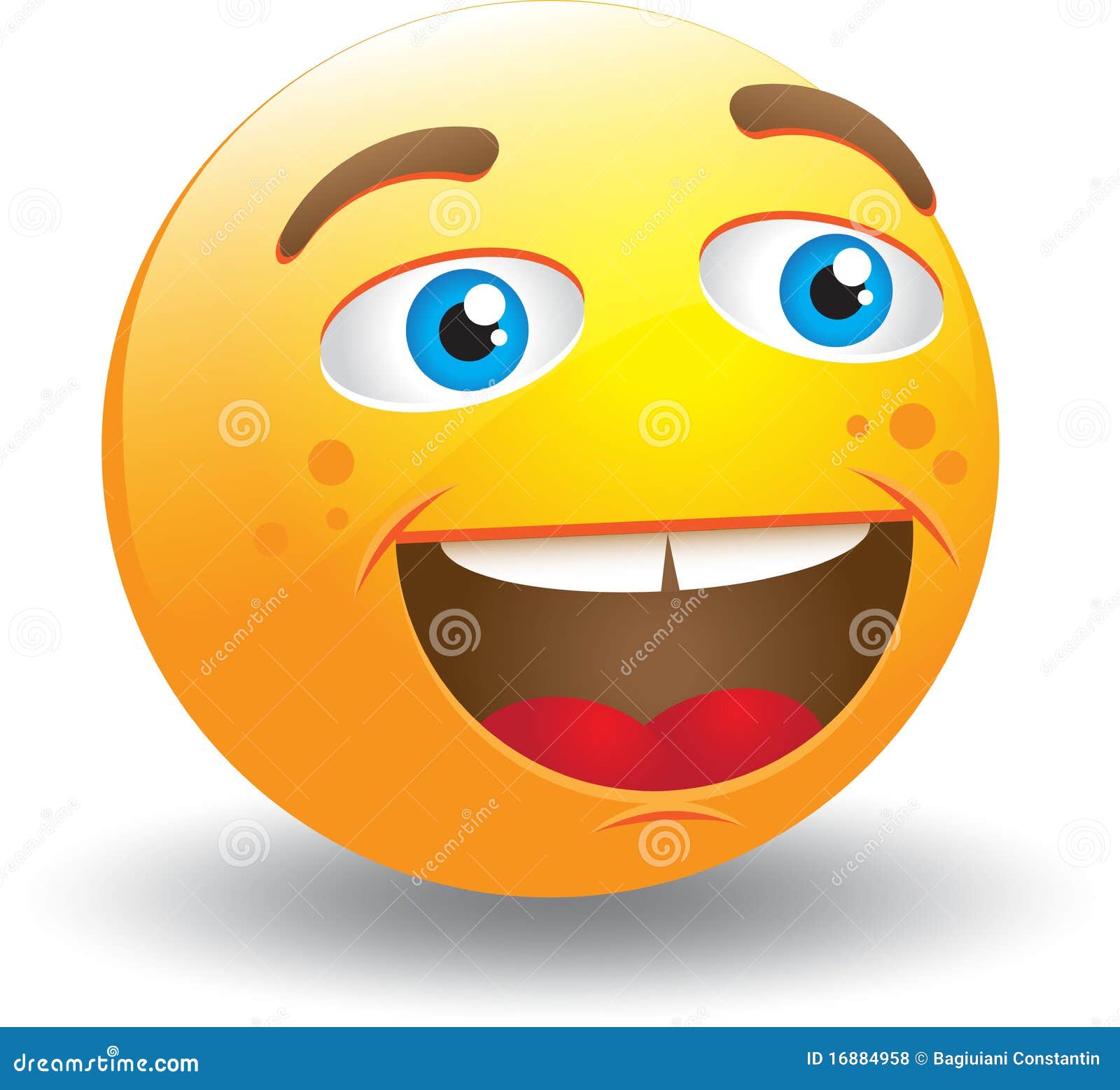 Fronte di risata di smiley illustrazione vettoriale. Illustrazione di ...