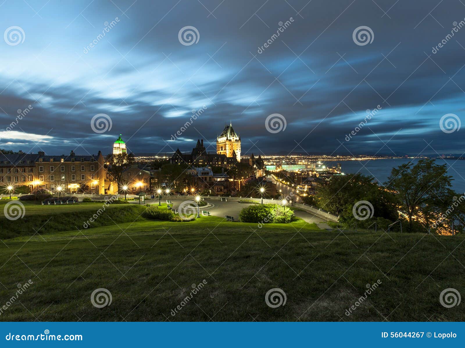 Frontenac Castle in Old Quebec City Stock Image - Image of canadian ...