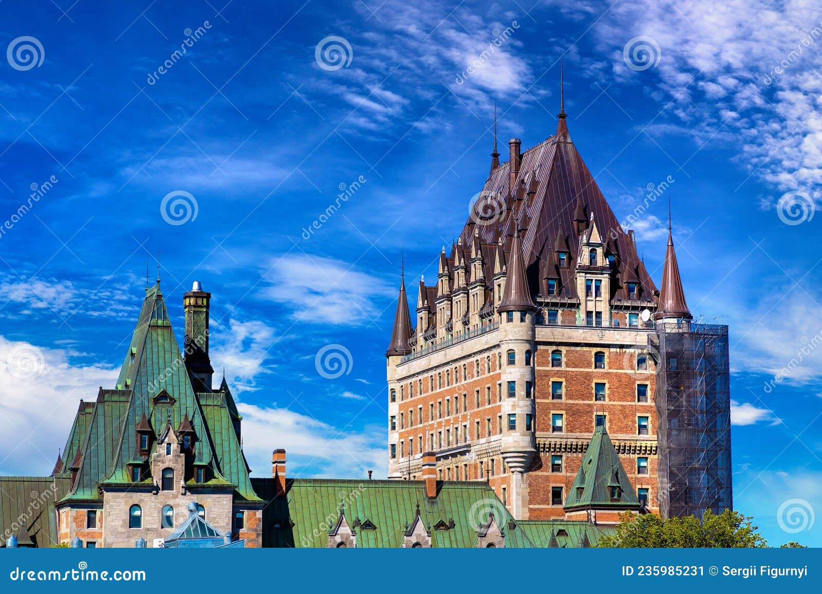 Frontenac Castle in Quebec City Stock Image - Image of landmark, gothic ...
