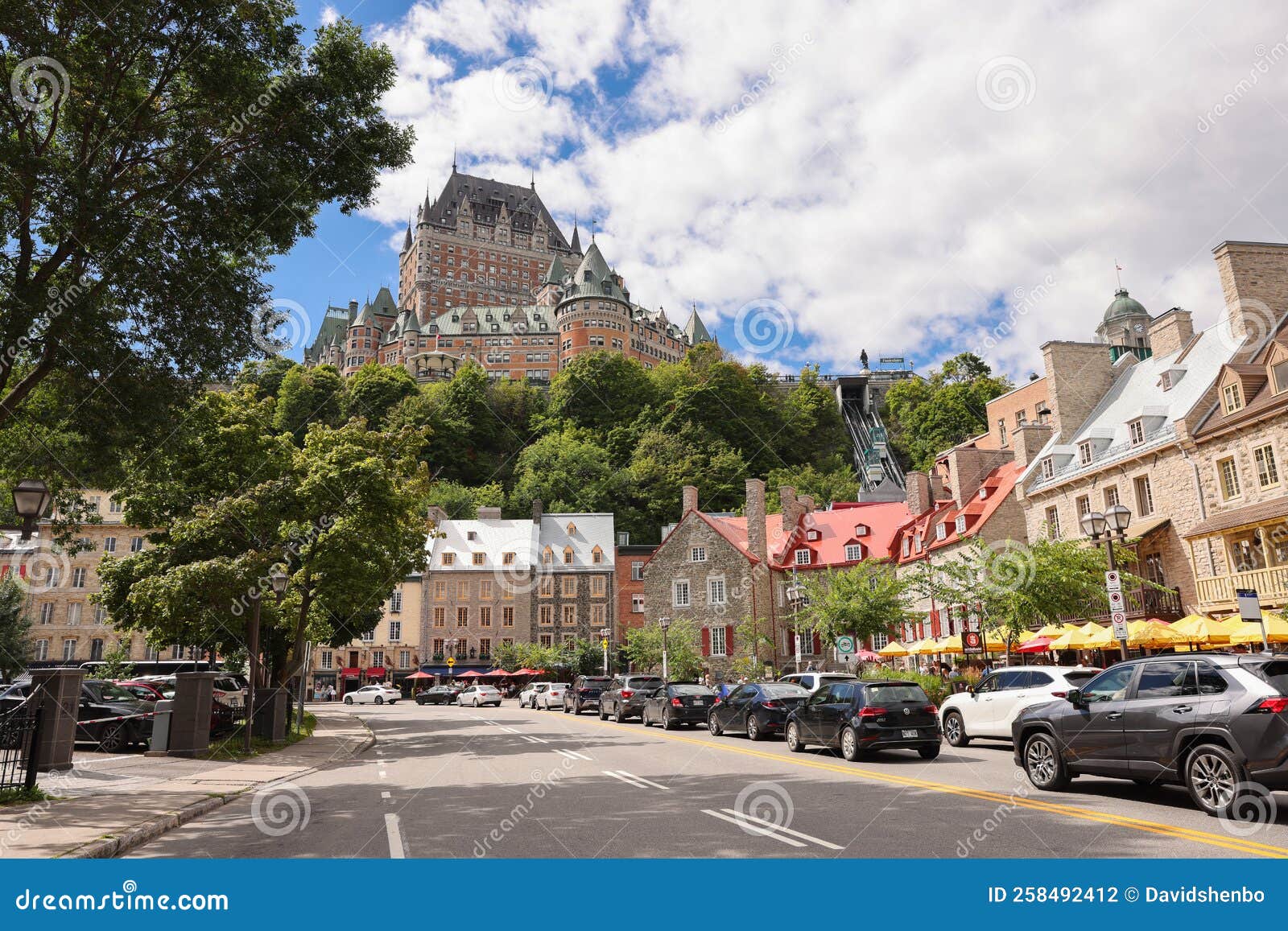 Frontenac Castle Sitting on the Top of the Streets of Old Quebec ...