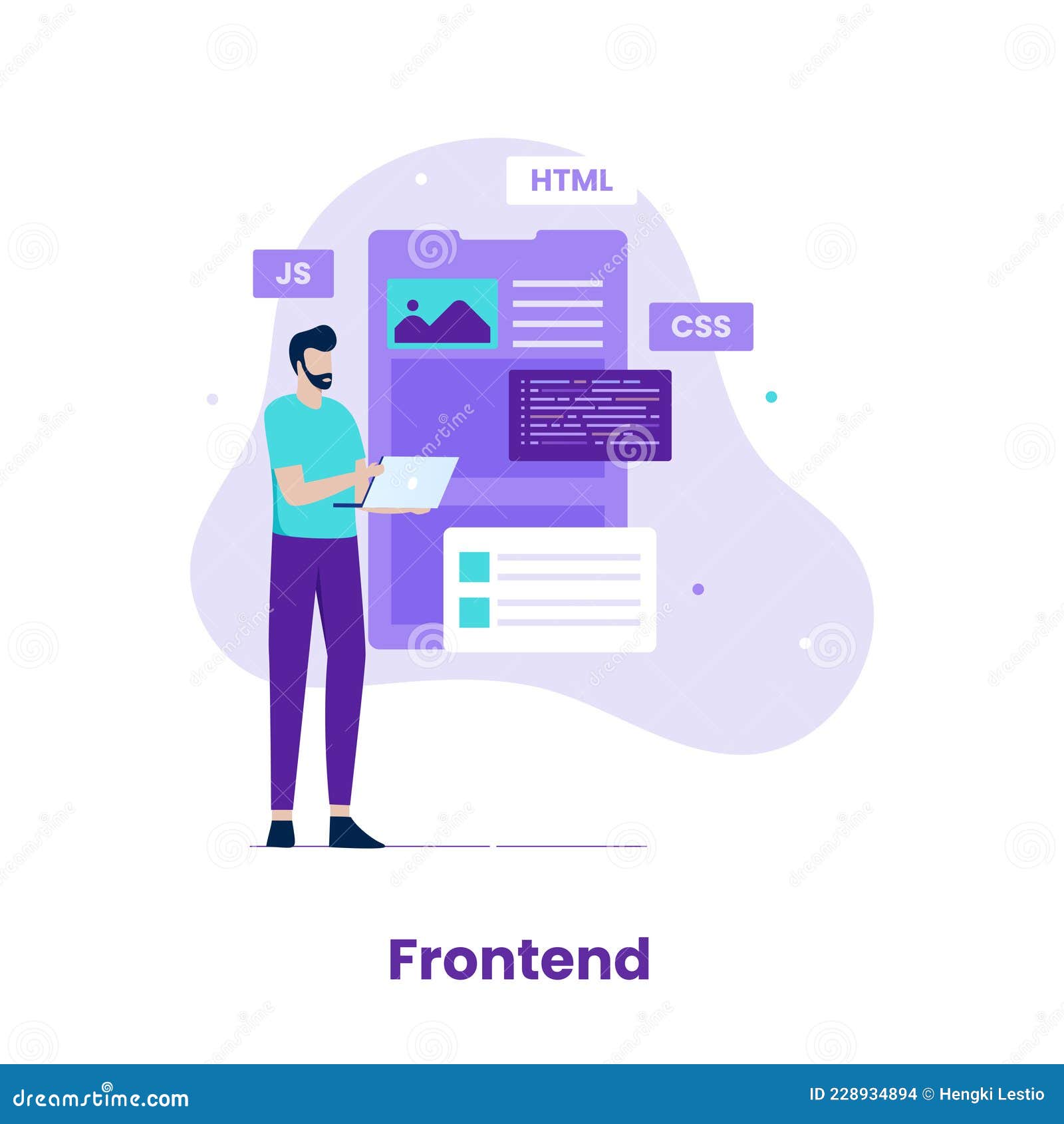 Frontend Developer Illustration Concept Stock Vector - Illustration of ...