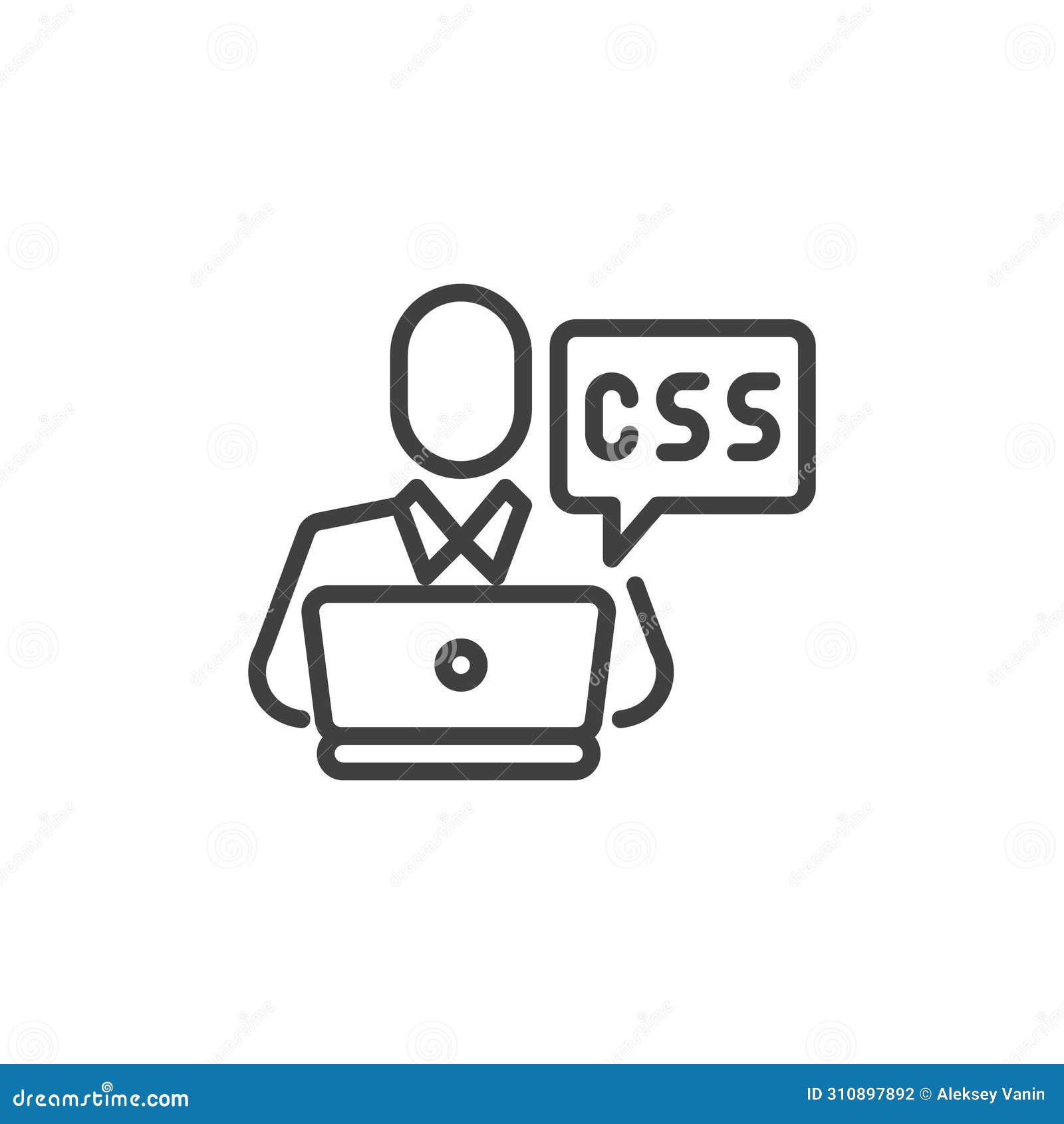 Web Developer Line Icons Collection Html Css Javascript Bootstrap Jquery Php Mysql Vector