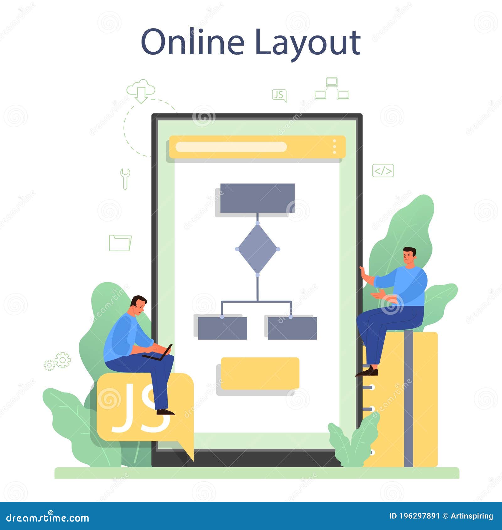 Frontend Developer Online Service or Platform. Website Interface Stock ...