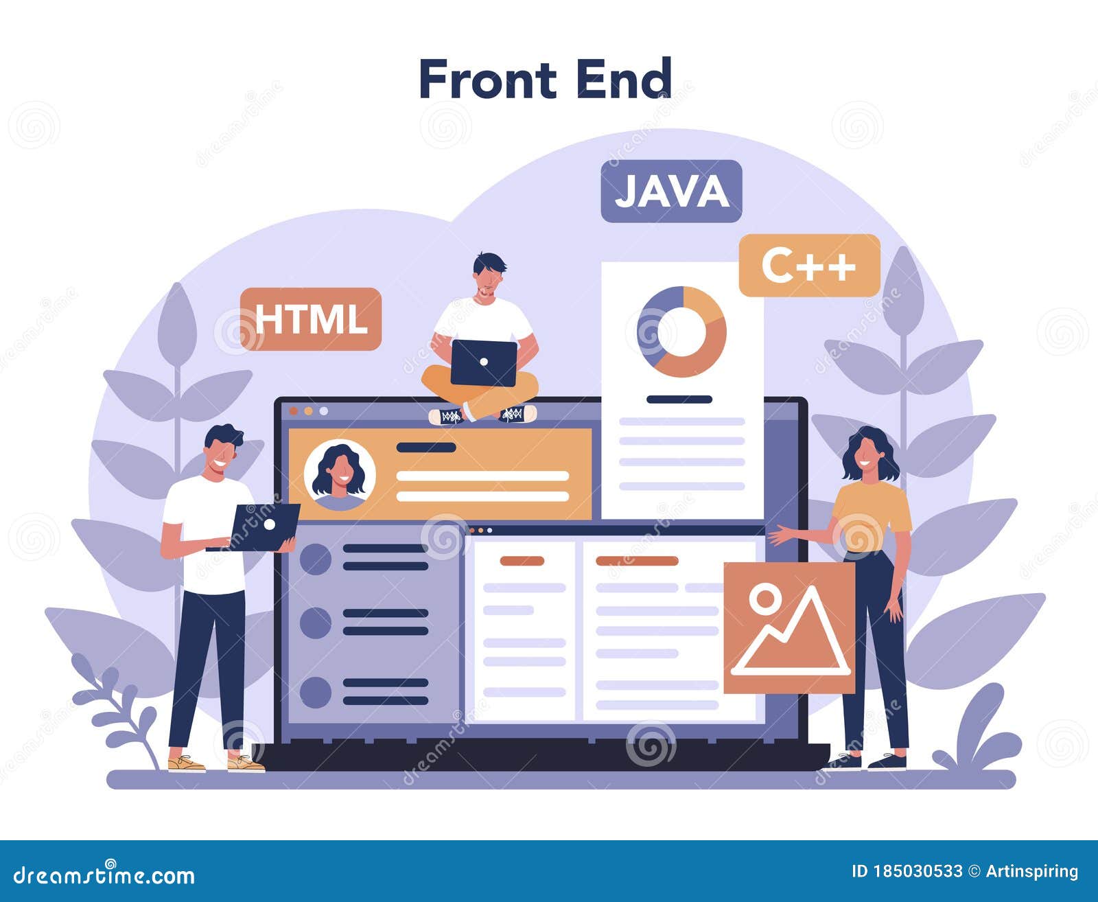 Frontend Development Concept. Website Interface Design Improvement ...