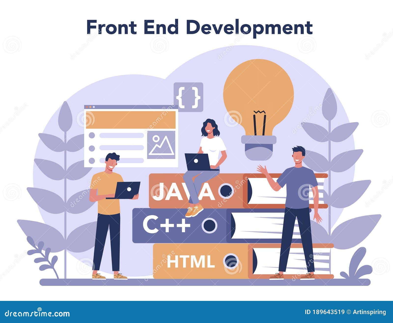 Frontend Development Concept. Website Interface Design Improvement ...