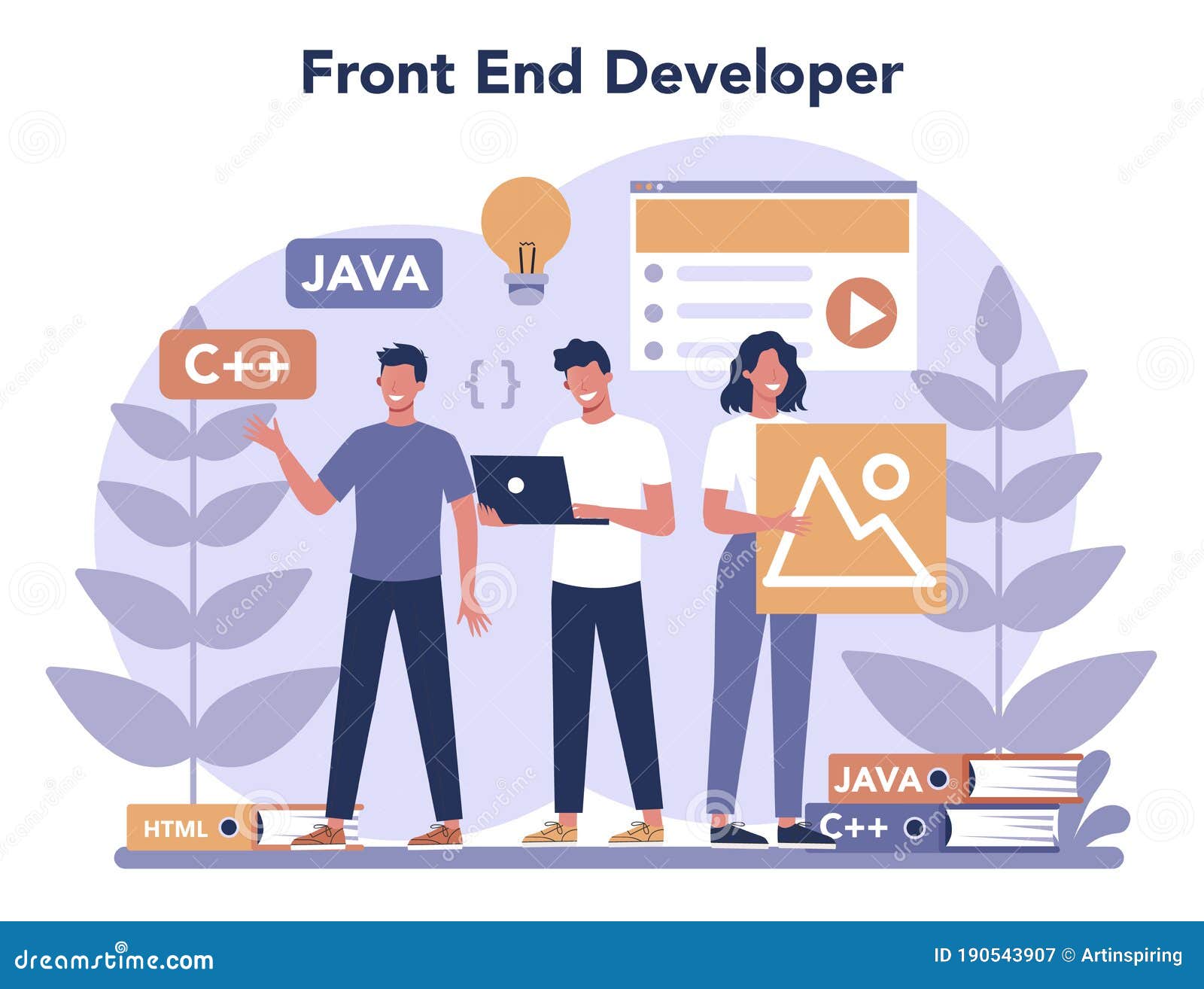 Frontend Development Concept. Website Interface Design Improvement ...