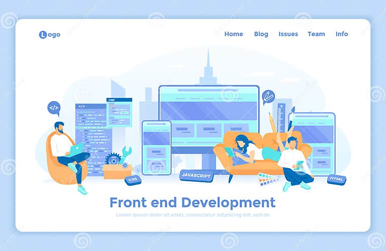 Frontend Development, Creating a Site Layout, Template. the Programmer ...