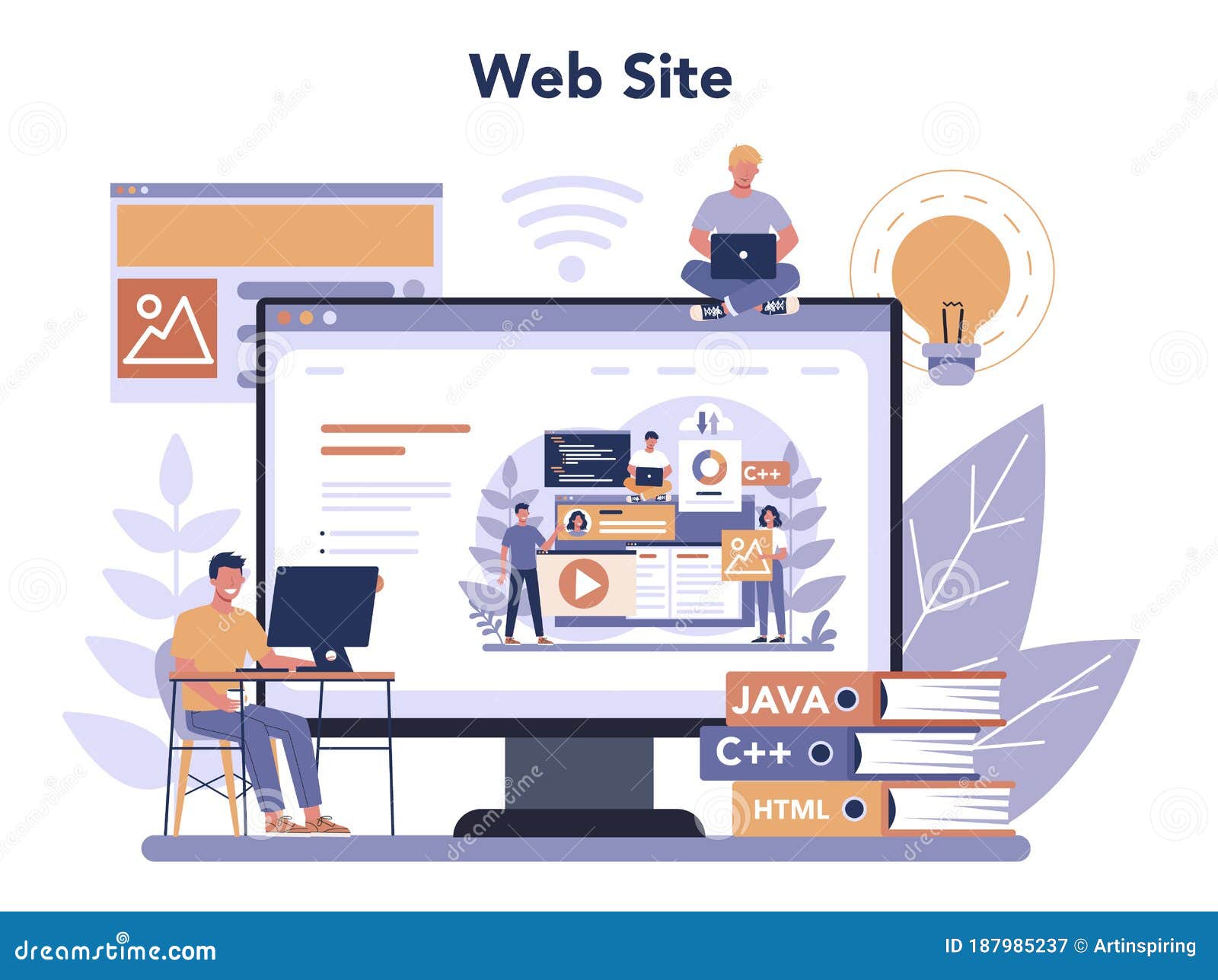 Frontend Development Online Service or Platform. Website Stock Vector - Illustration of frontend ...