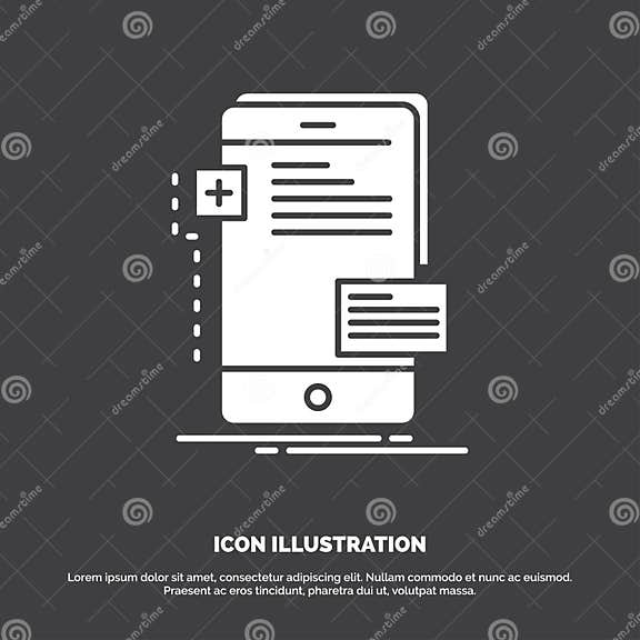 Frontend, Interface, Mobile, Phone, Developer Icon. Glyph Vector Symbol ...