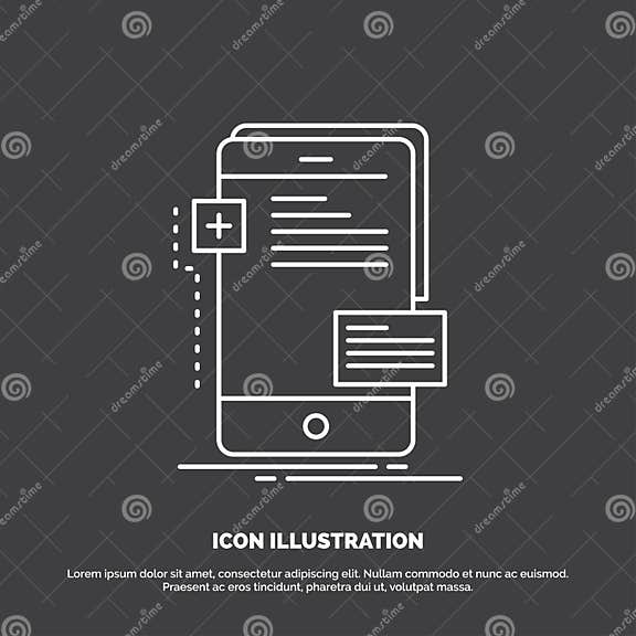 Frontend, Interface, Mobile, Phone, Developer Icon. Line Vector Symbol ...