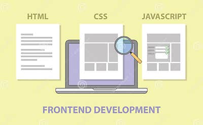 Frontend Website Development Compare Comparison Html Css Javascript Stock Illustration ...