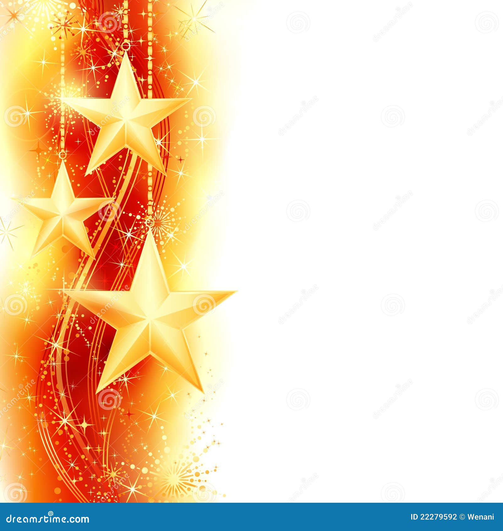 Frontera De Oro Roja De La Estrella Ilustración del Vector ...