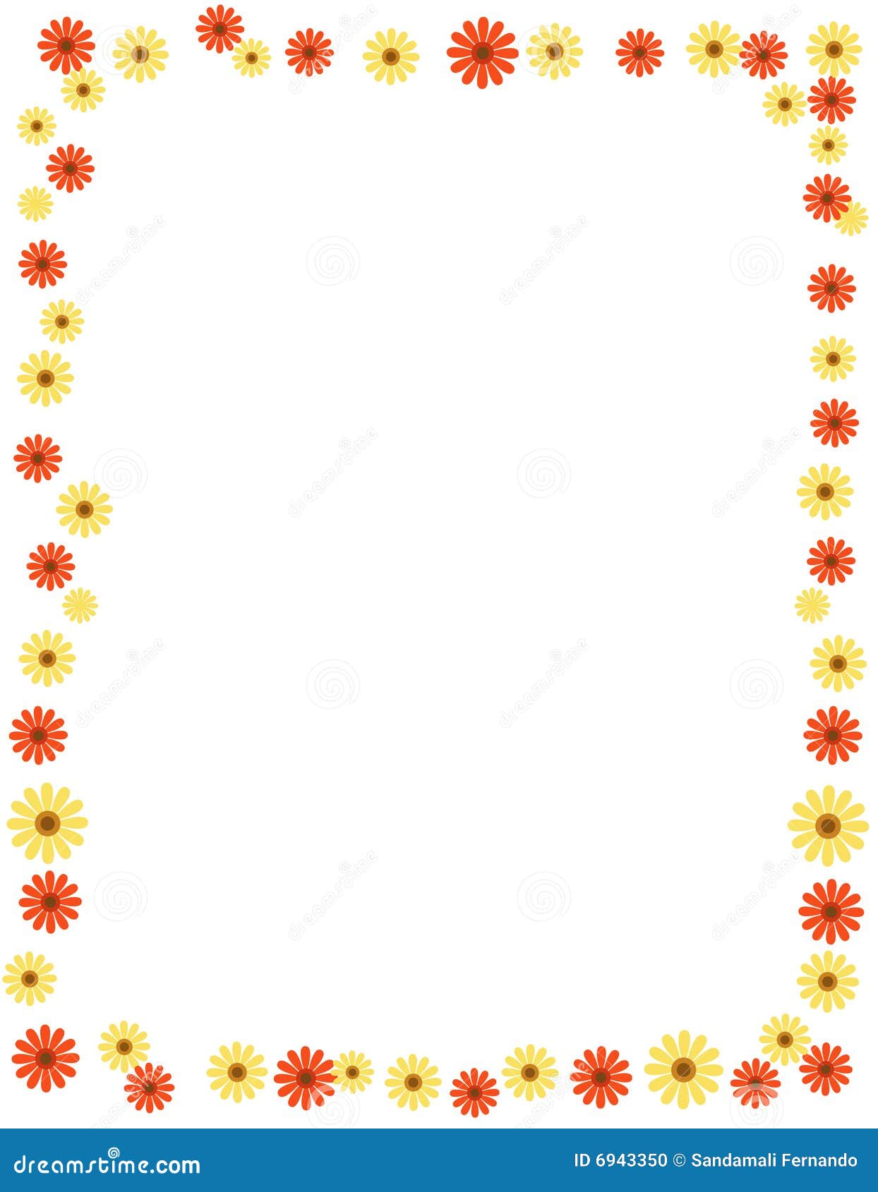 Frontera/marco De La Margarita Ilustración del Vector - Ilustración de ...