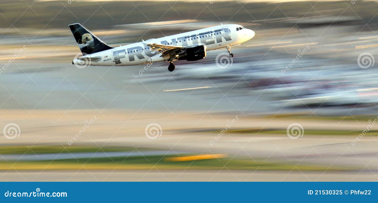 Frontier Airplane in Motion Flying Editorial Image - Image of cockpit ...