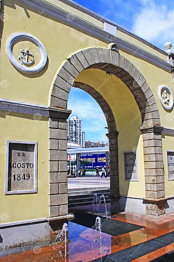 Frontier Post of the Border Gate, Macau, China Editorial Photography ...