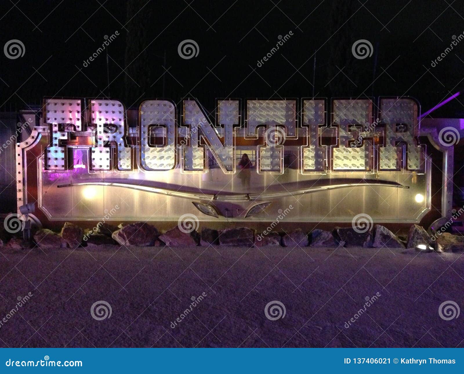 Frontier sign editorial photo. Image of sign, vegas - 137406021