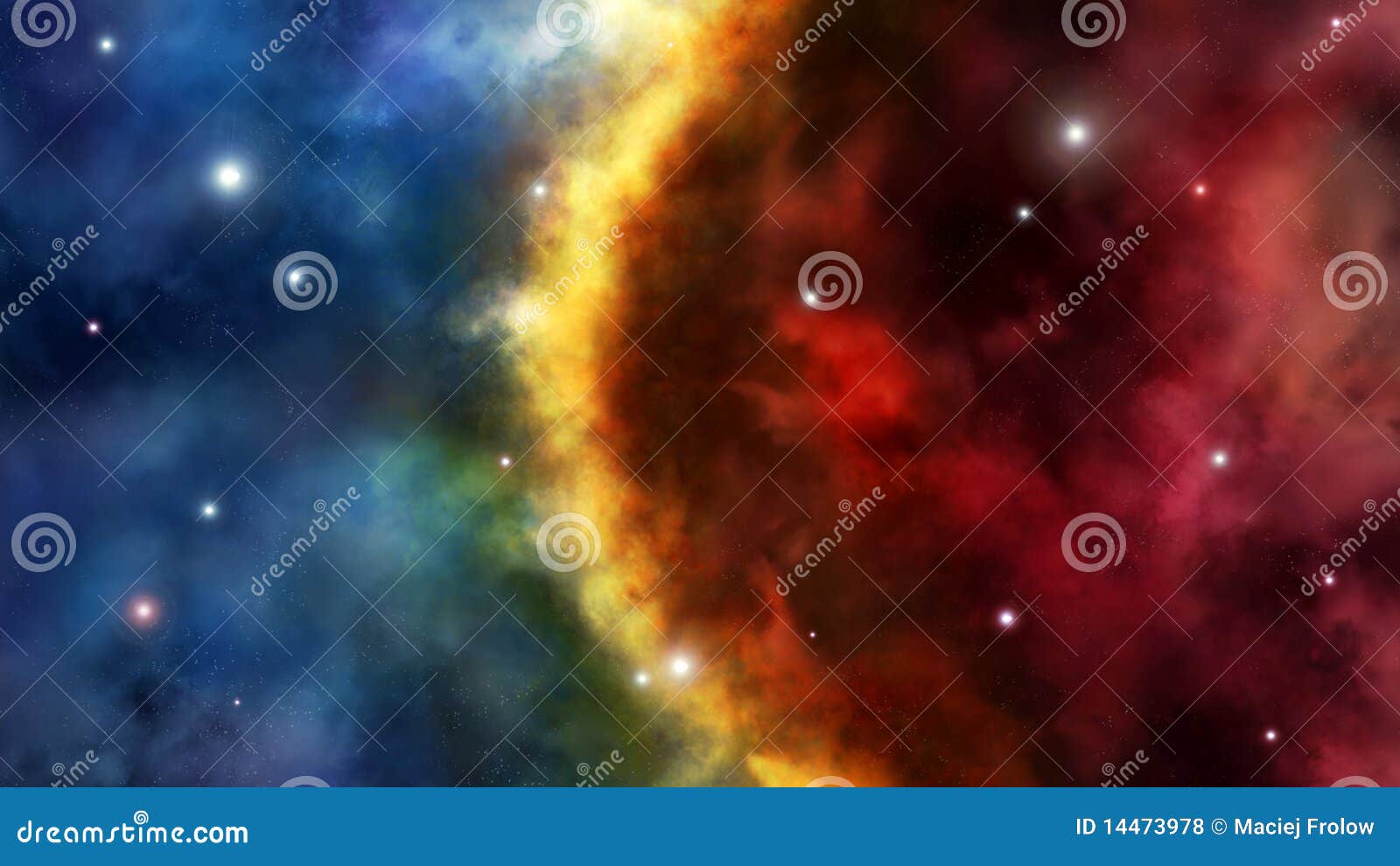 Frontier between Two Universes Stock Illustration - Illustration of ...