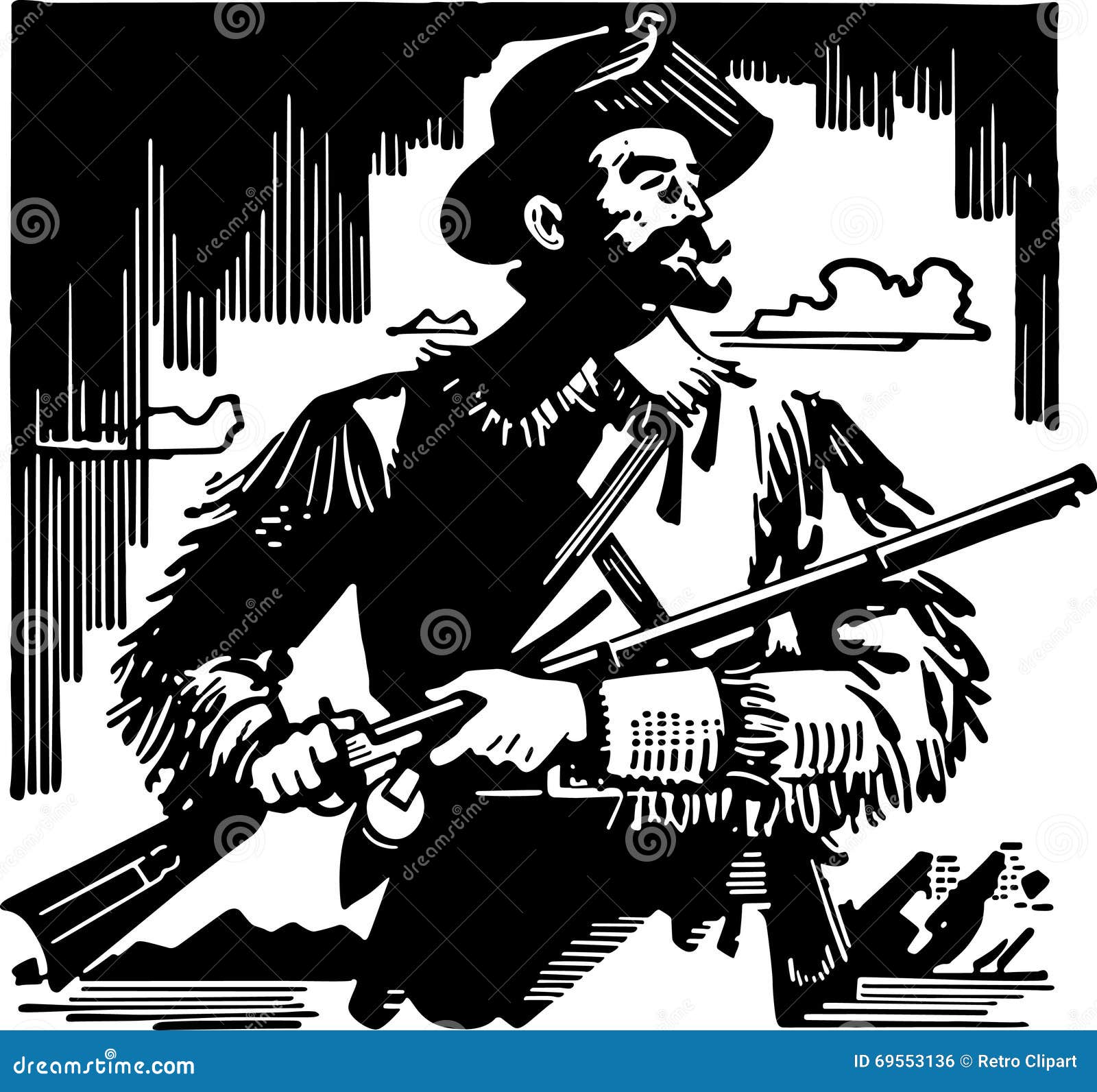 Frontiersman stock illustration. Illustration of scalable - 69553136