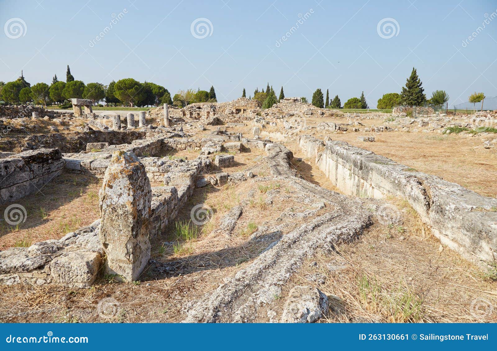 Frontinus Street, the Main Street of Ancient Hierapolis Stock Image ...
