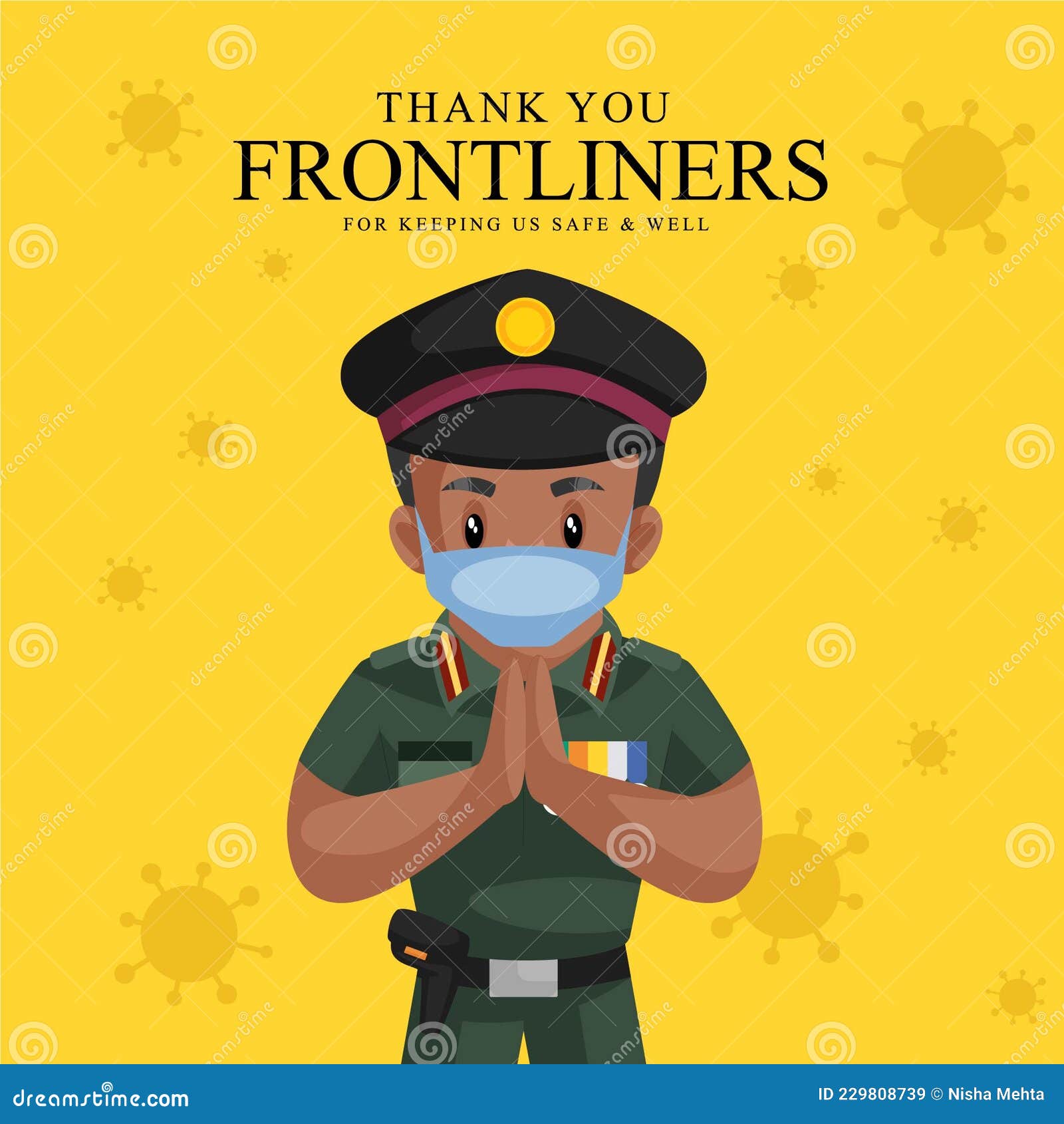 Thank You Frontliners Banner Design Stock Vector - Illustration of ...