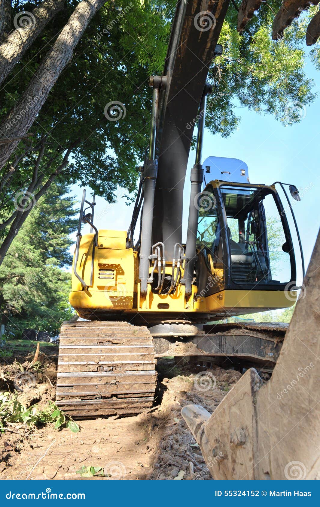 FrontLoader in Action stock photo. Image of machinery - 55324152