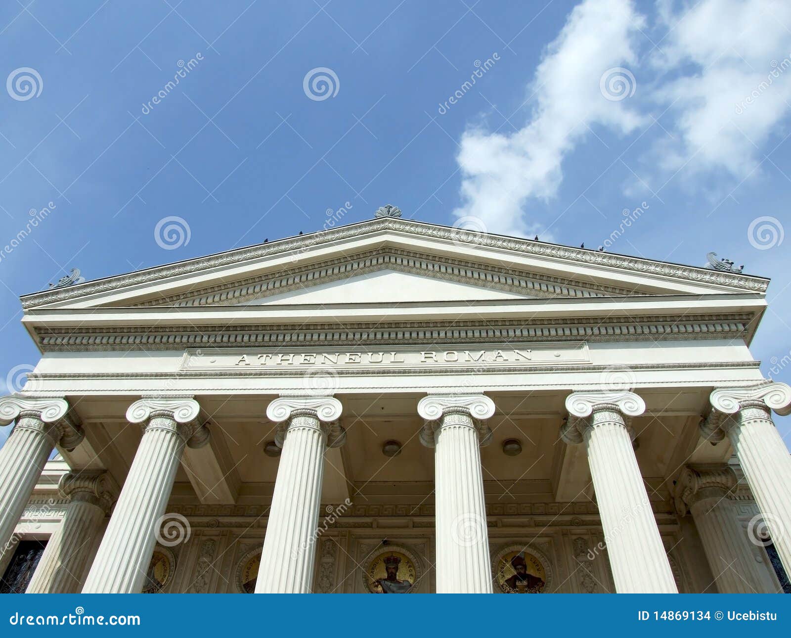 Fronton and columns stock photo. Image of romania, perspective - 14869134