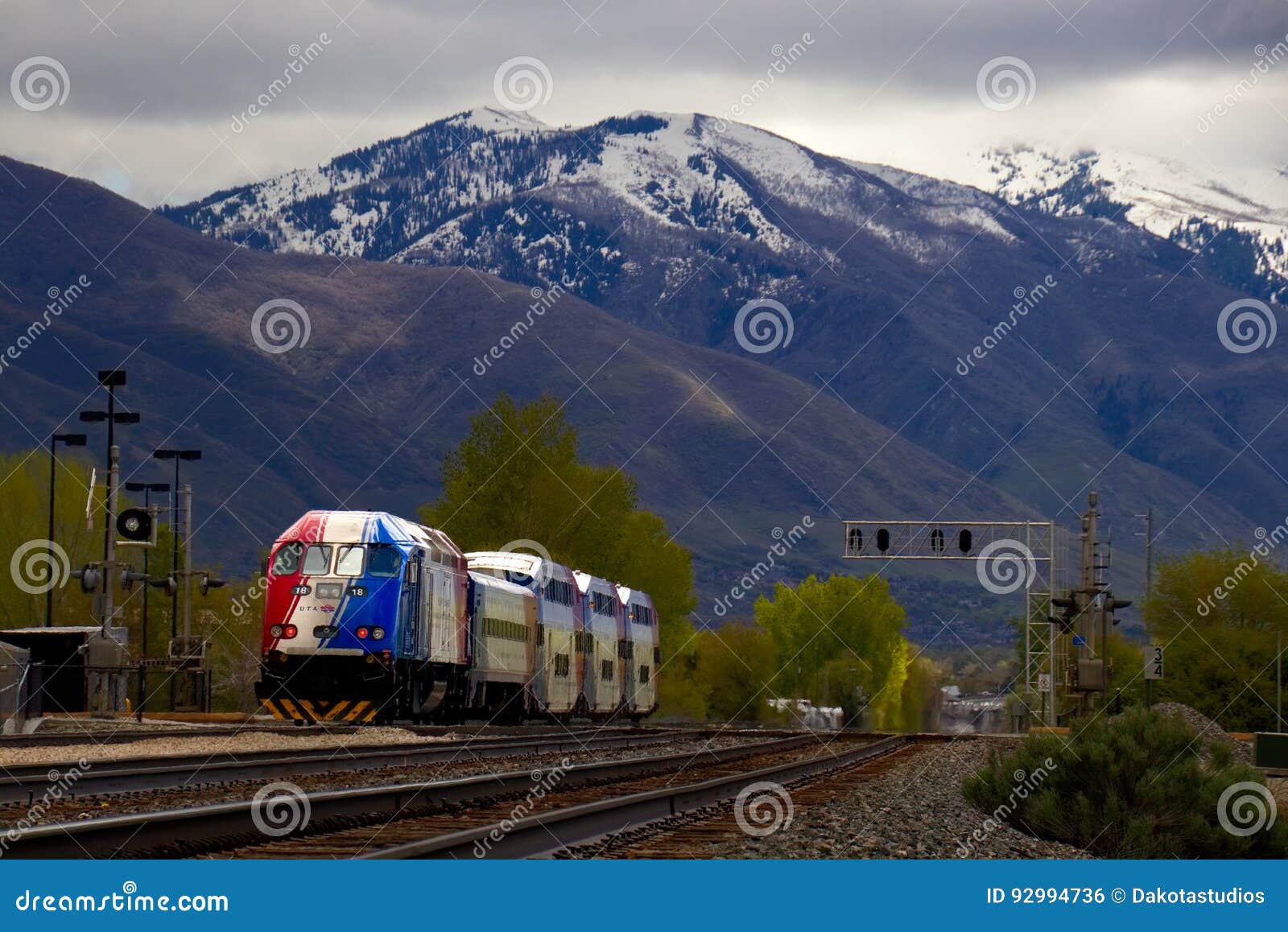 `FrontRunner` Commuter Train in Utah Editorial Photo - Image of front ...