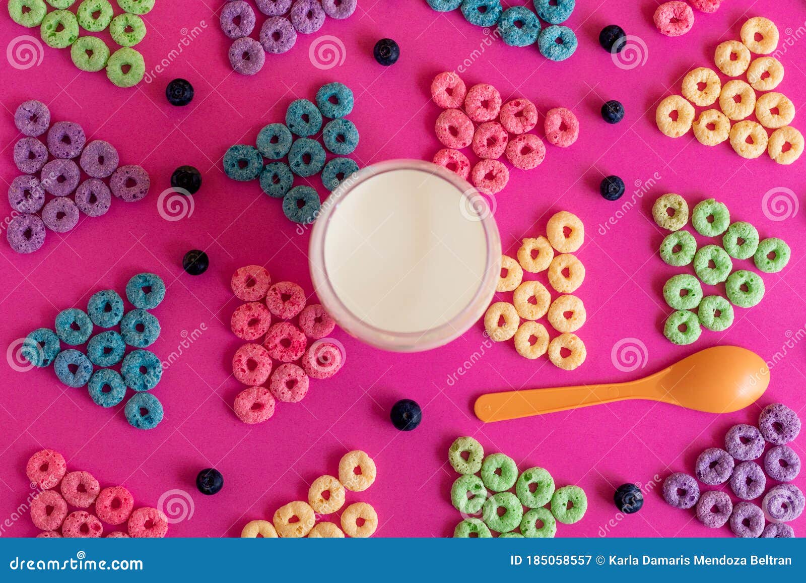 Froot Loops in the Shape of a Triangle Blue, Green, Purple, Pink ...