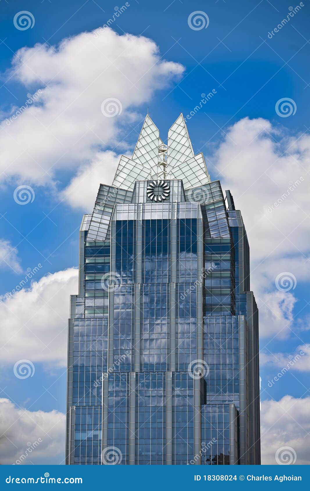 Frost Building, Austin Texas Stock Photo - Image of cloud, skyscraper ...