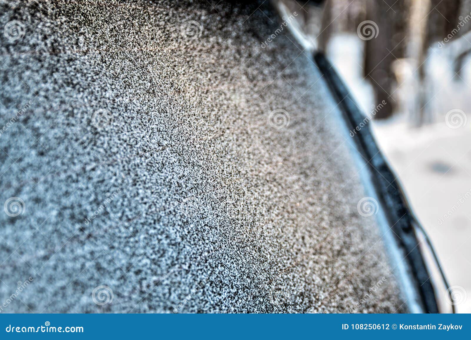 Frost on the Car Windshield Stock Photo - Image of cold, bright: 108250612