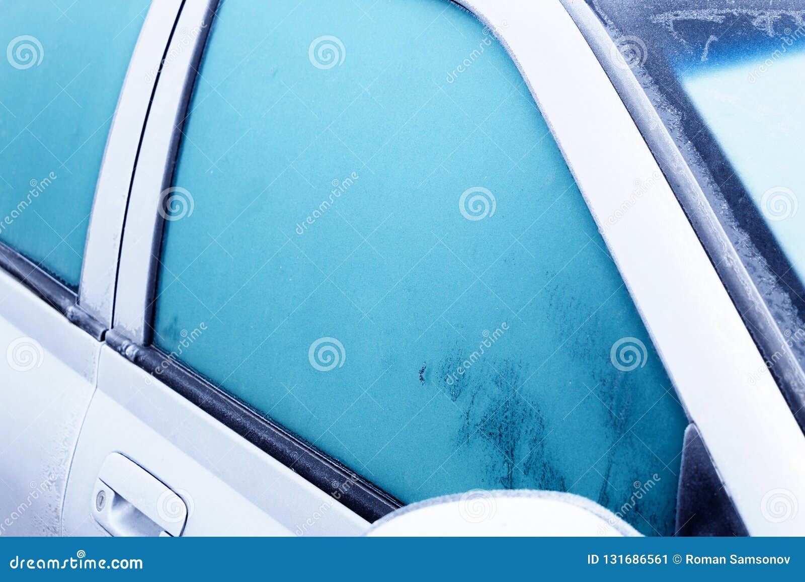Frost on Car in Winter Cold Stock Image - Image of weather, glass ...