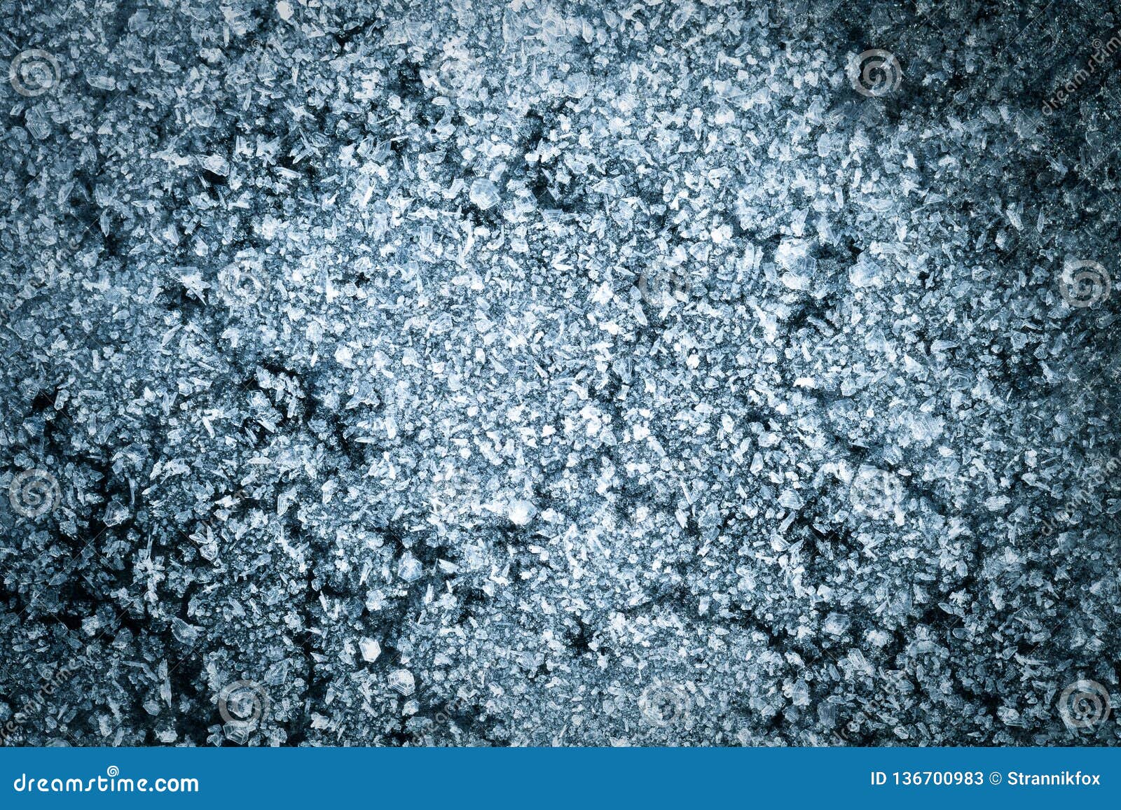 Frost on a Cast Iron Surface. First Slight Frosts. Shallow Depth of ...