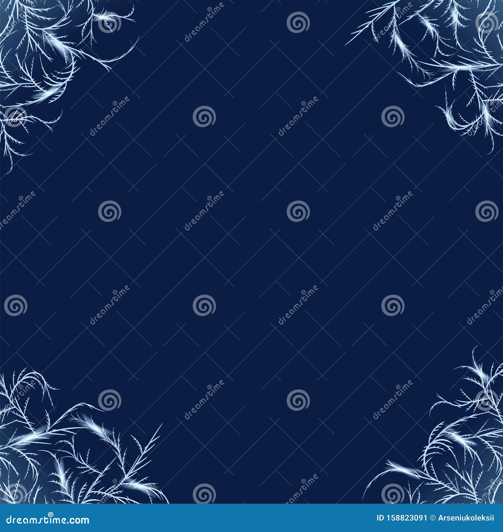 Frost corners overlay. stock vector. Illustration of xmas - 158823091