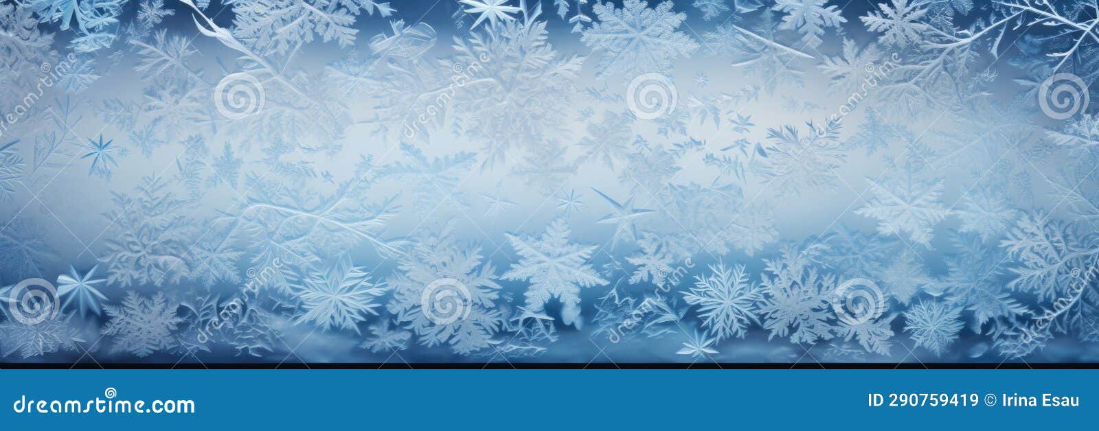 Frost Creates Fascinating Patterns on a Window in Winter.banner Stock ...