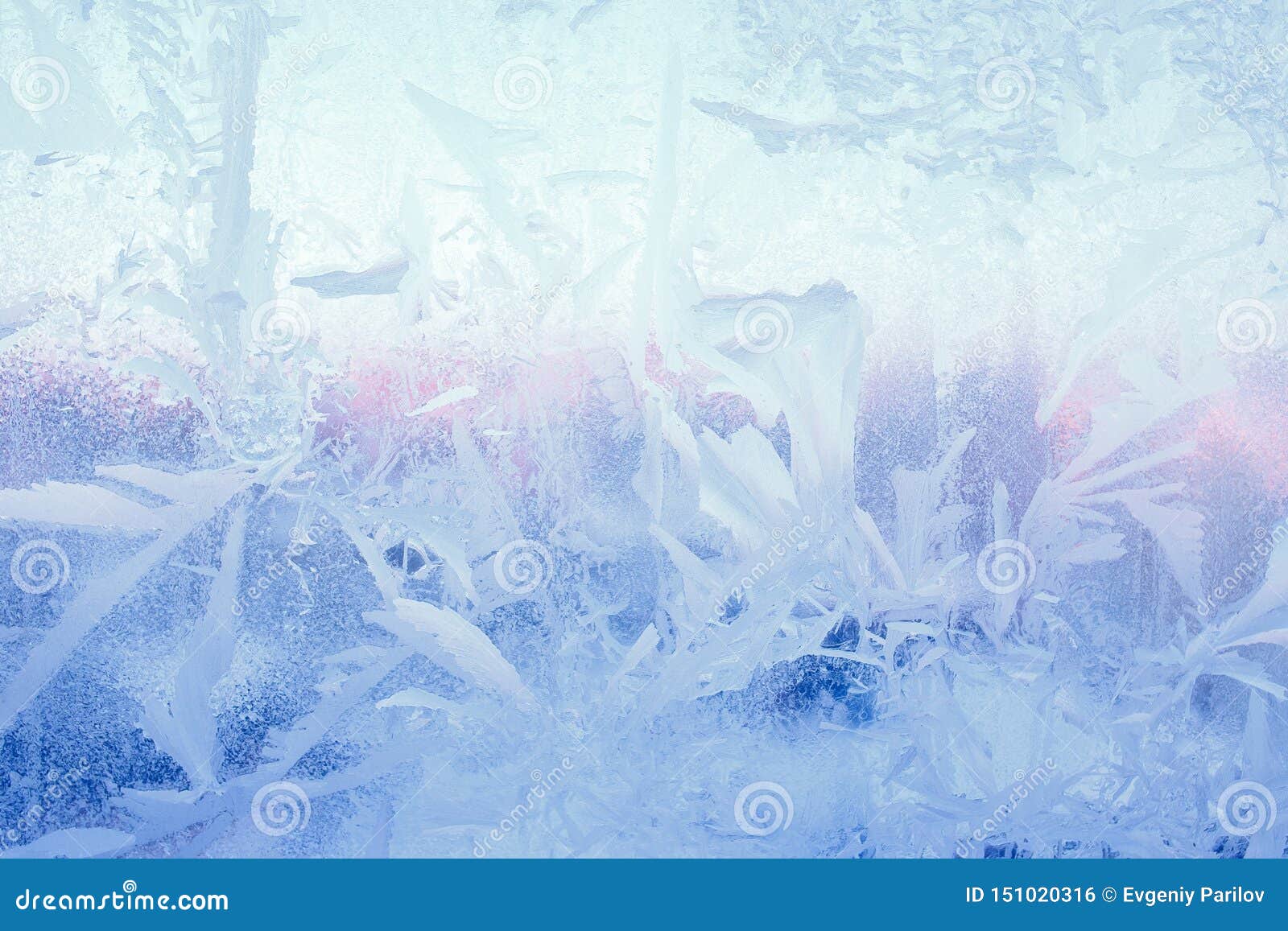 Frost Drawing on Window Glass, Snowflake Ornament after Anomaly Ice ...