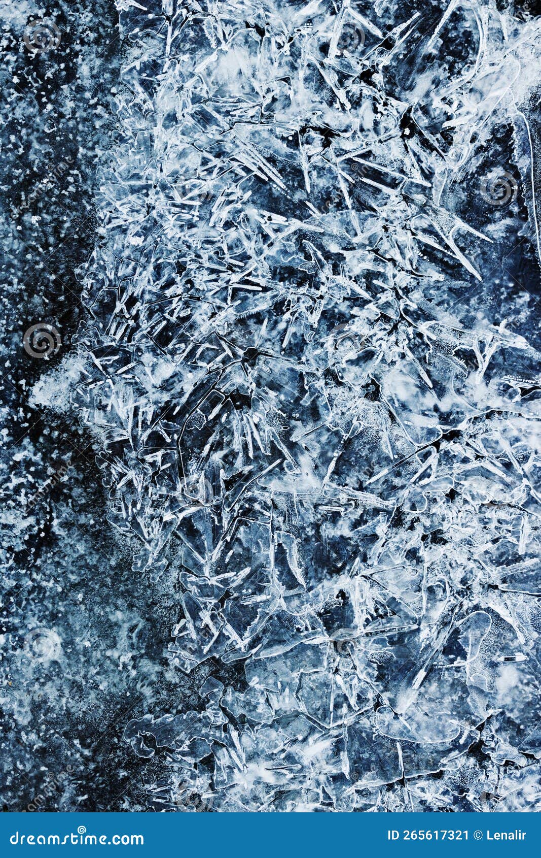 Frost Draws Patterns on the Water Stock Image - Image of nature, face ...