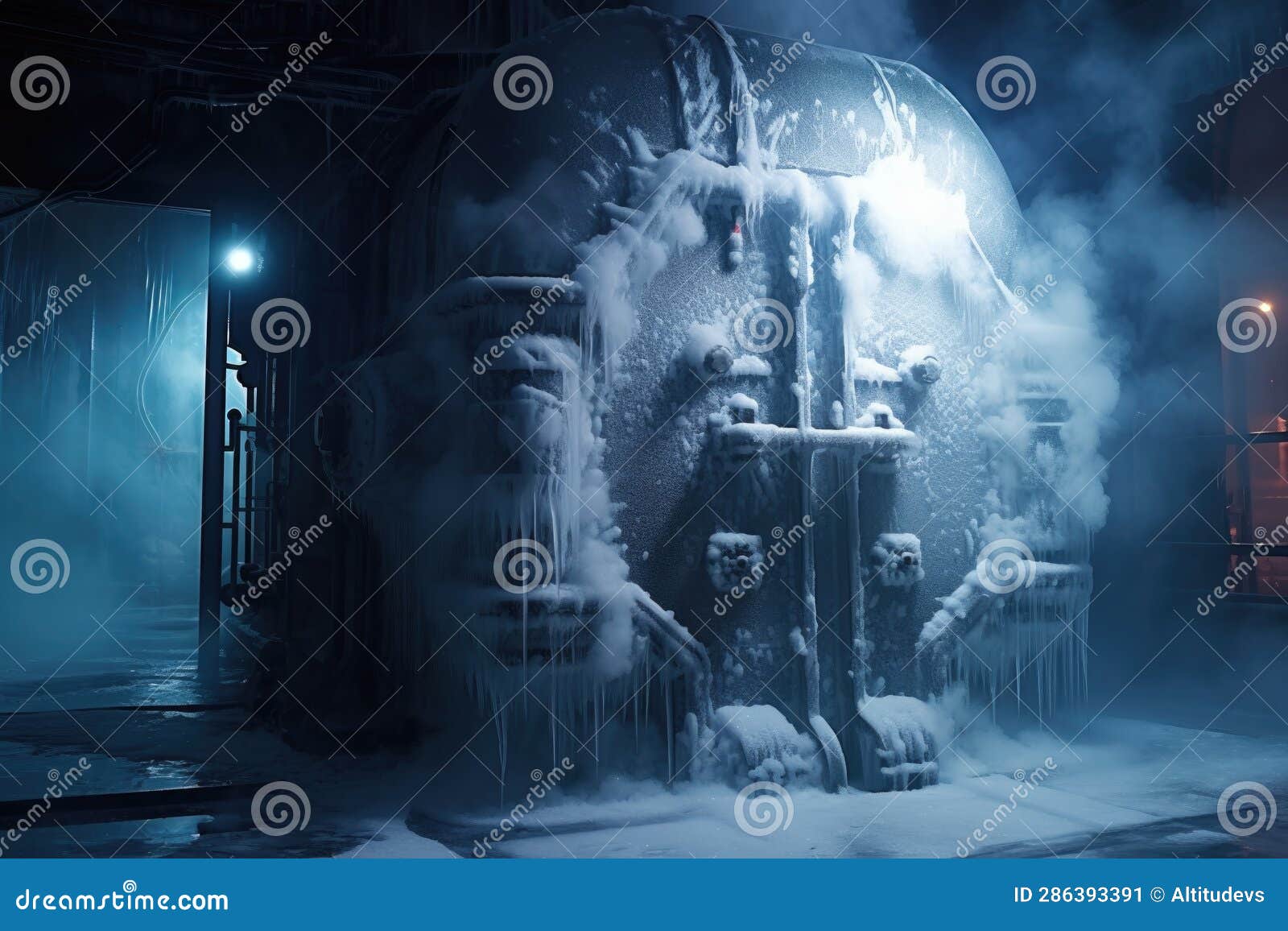 Frost Forming on the Exterior of a Cryogenic Chamber Stock Image ...