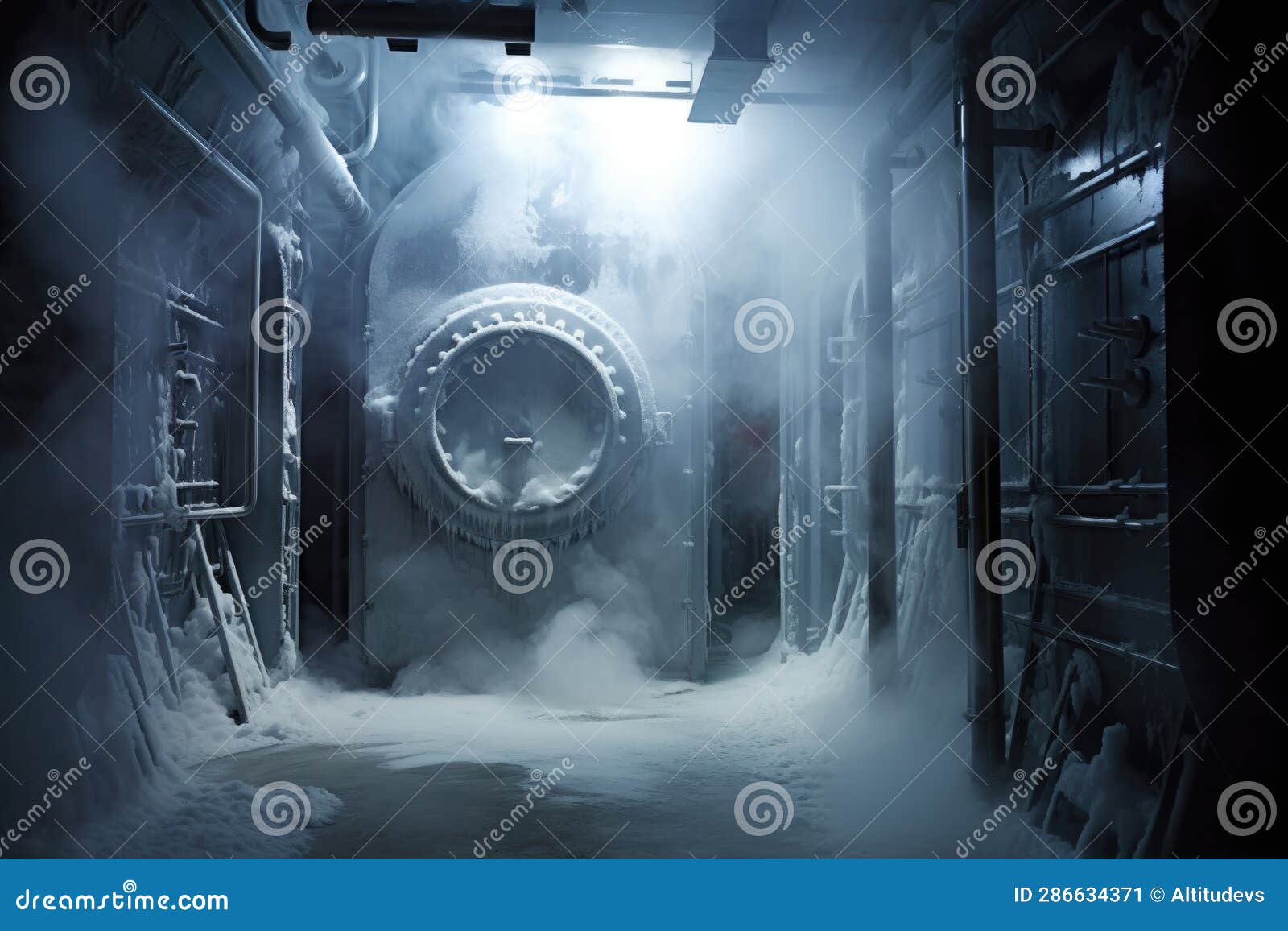 Frost Forming on the Exterior of a Cryogenic Chamber Stock Illustration ...