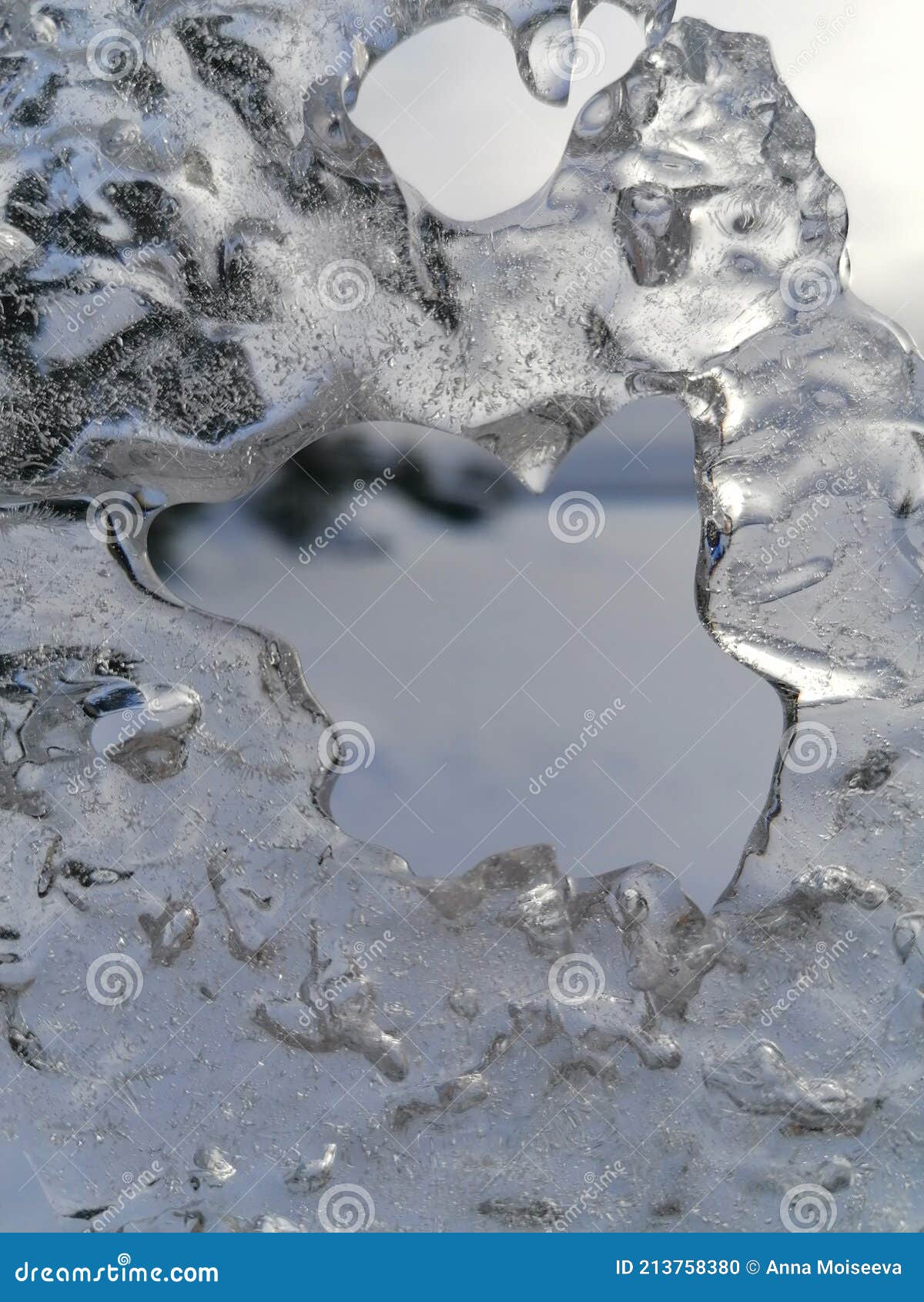 Frost Frame Winter Snow Ice Stock Photo - Image of blizzard, blue ...