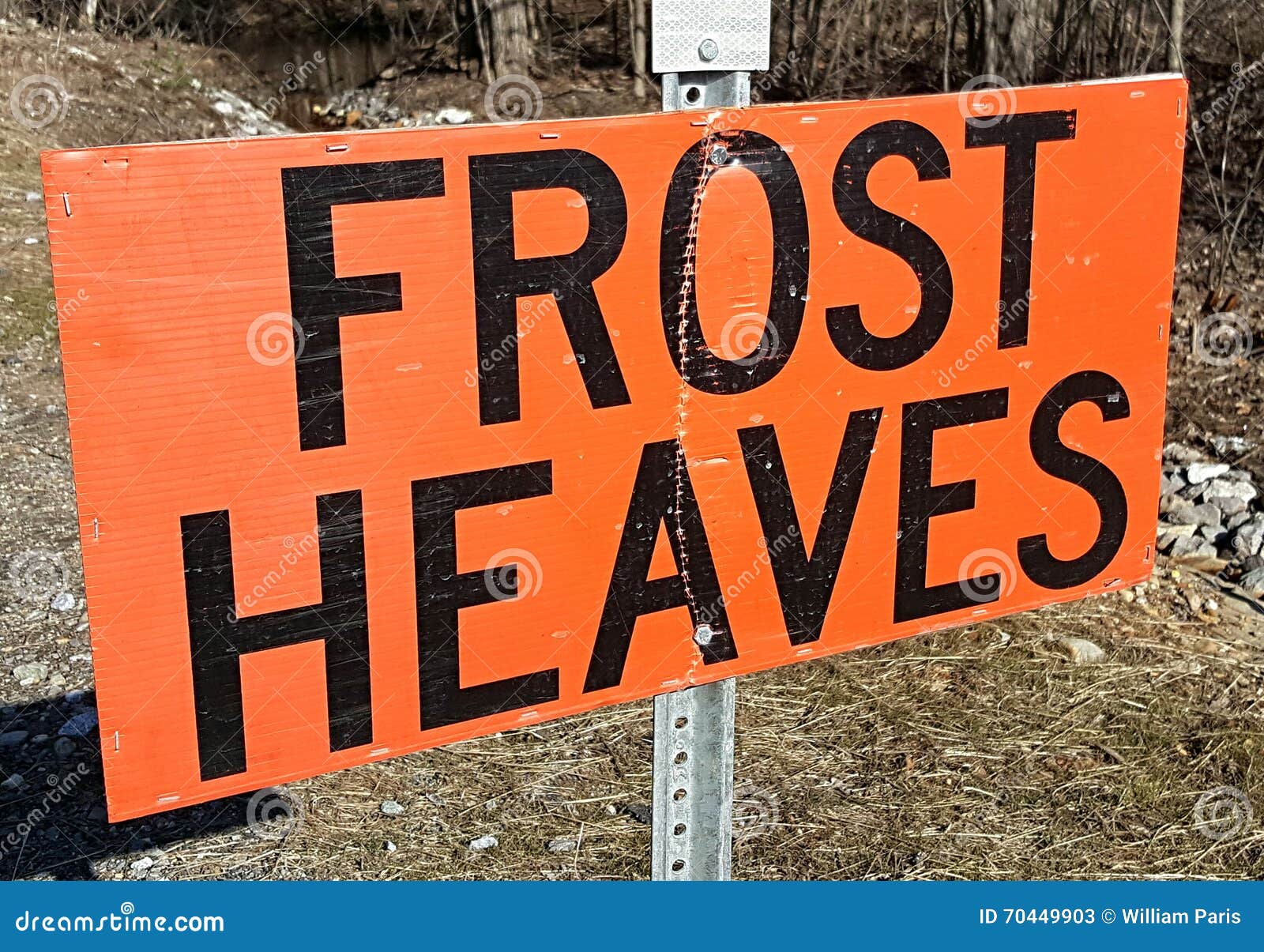 Frost Heaves Sign stock image. Image of early, sign, heaves - 70449903