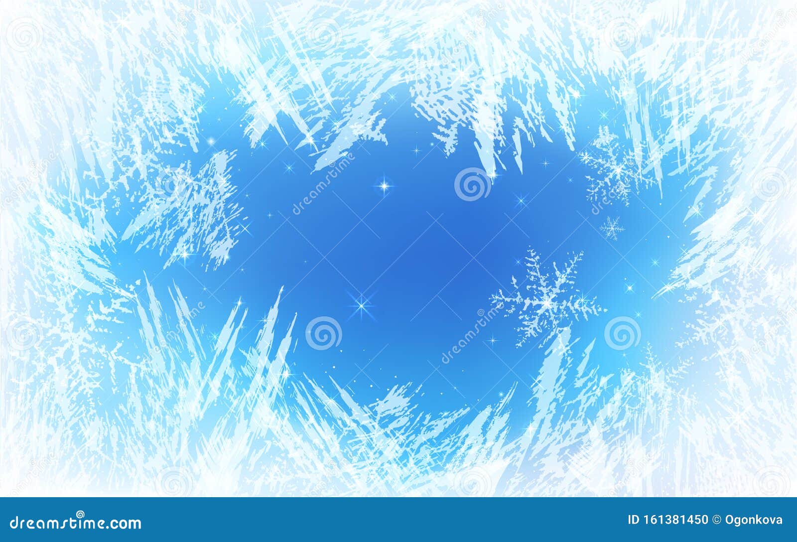 Frost Pattern Background. Frozen Texture in Winter Stock Vector ...